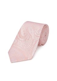 Pink Paisley Silk Tie with Pocket Square