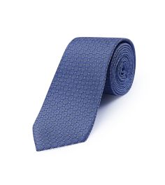 Navy Geometric Design Tie