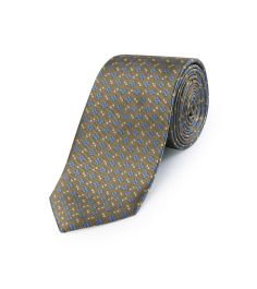 Navy / Gold Geometric Design Tie