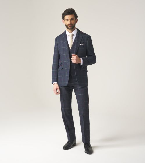 Doyle Suit Navy Check